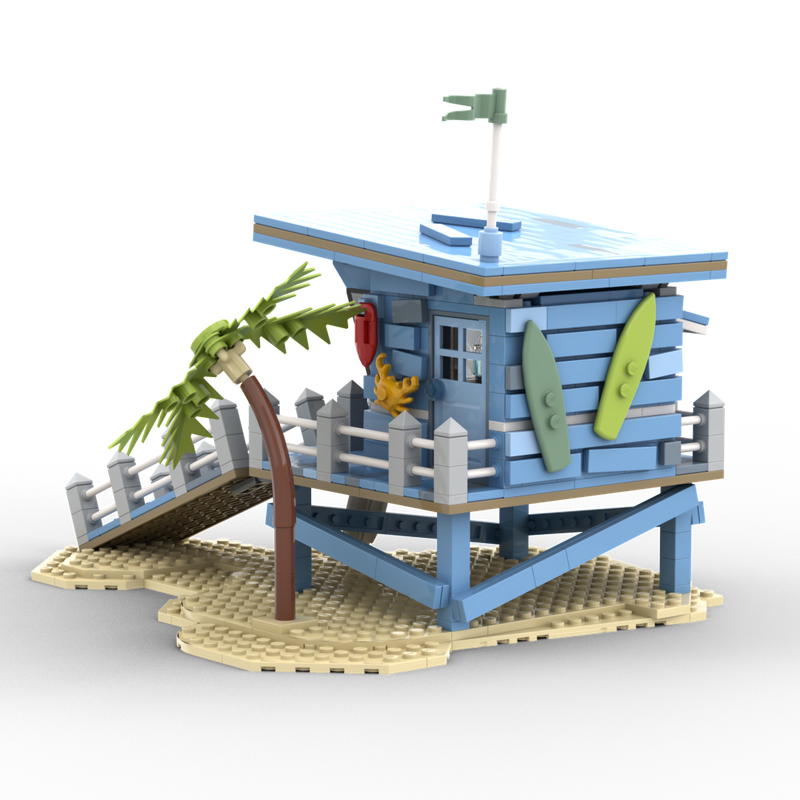 LEGO MOC Lifeguard Tower by MakeorBrick | Rebrickable - Build with LEGO