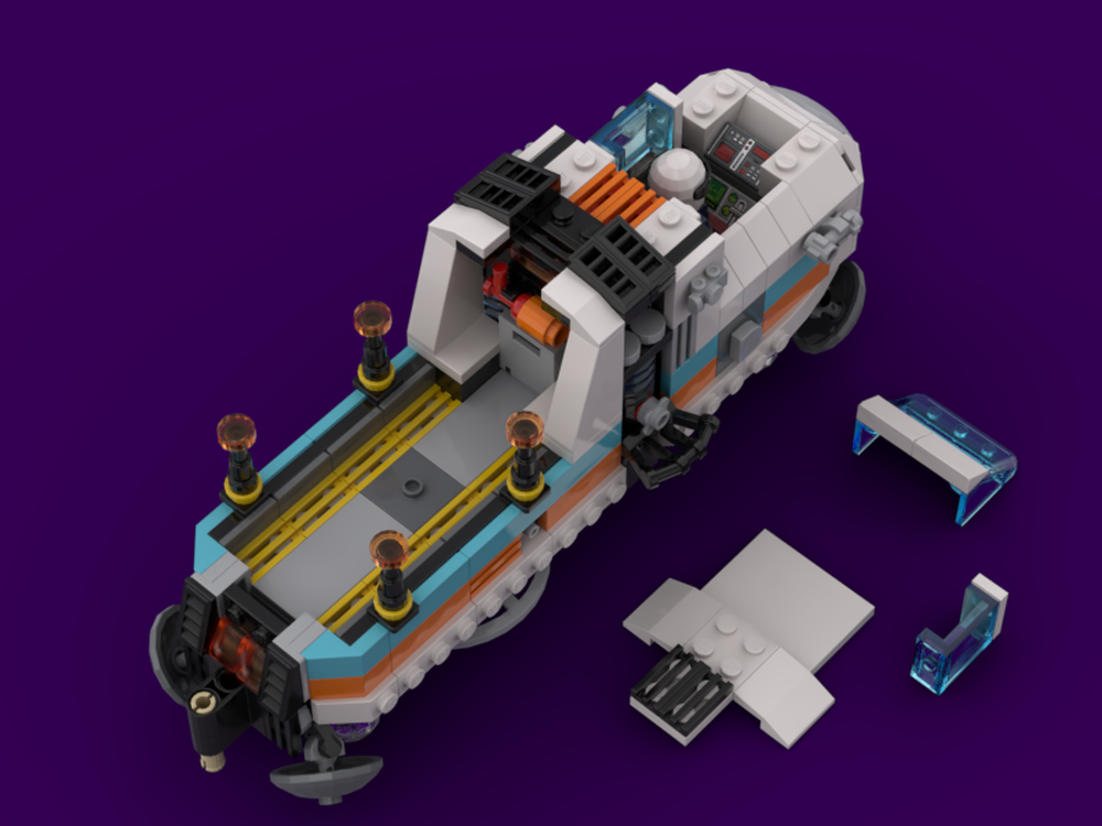 Lego Moc Futuristic Freight Train By Symbioza Rebrickable Build