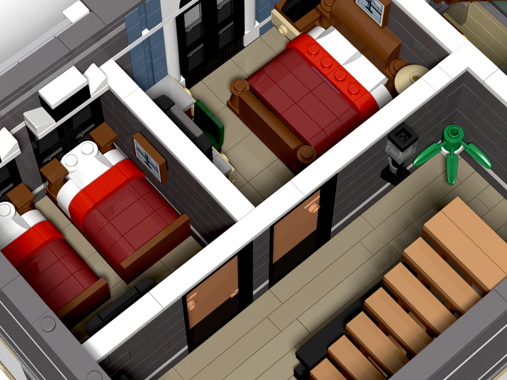 Lego Moc Modular Hotel By Andrepsramos Rebrickable Build With Lego