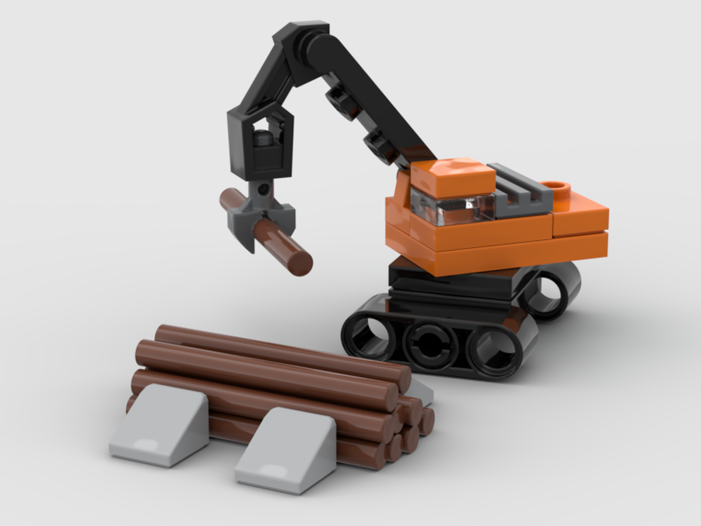 LEGO MOC Microscale Log Loader by adkbricks | Rebrickable - Build with LEGO
