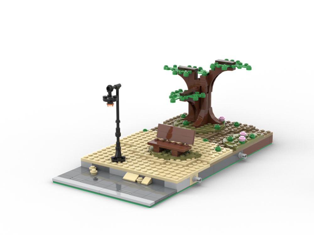 LEGO MOC Modular Park - Modification by BrixRemix | Rebrickable - Build ...