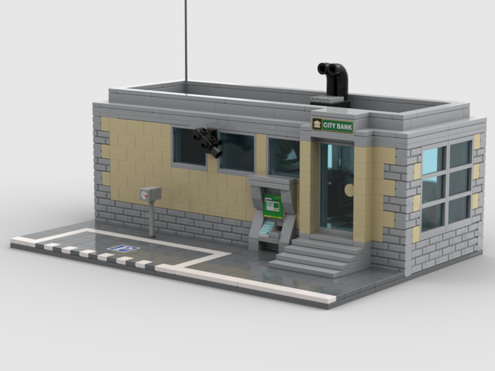 LEGO MOC Small local bank office by Rasmusmøller | Rebrickable - Build ...