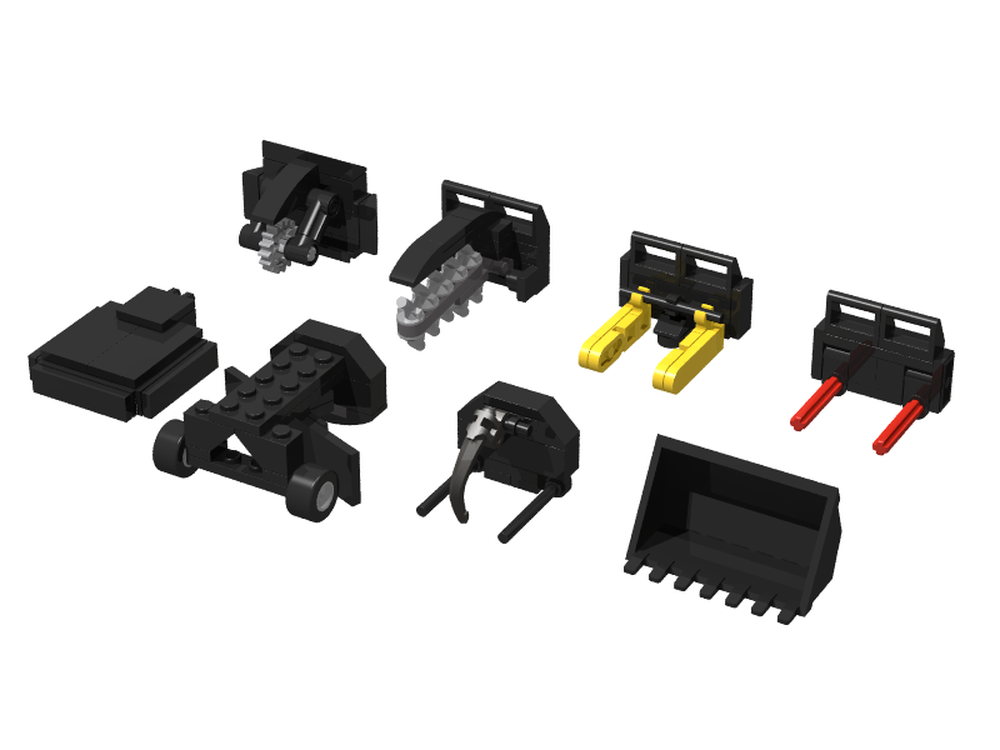 LEGO MOC Skidsteer attachments by diamond_deer | Rebrickable - Build ...
