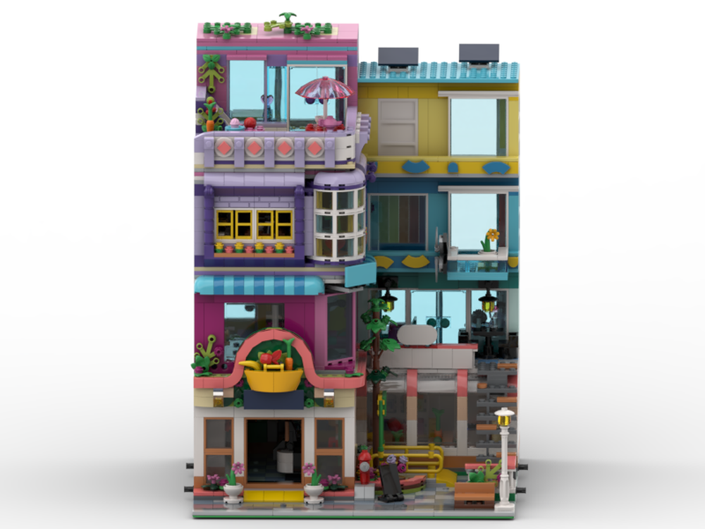 LEGO MOC Supermarket and Mainstreet Building by Legofan21 | Rebrickable ...