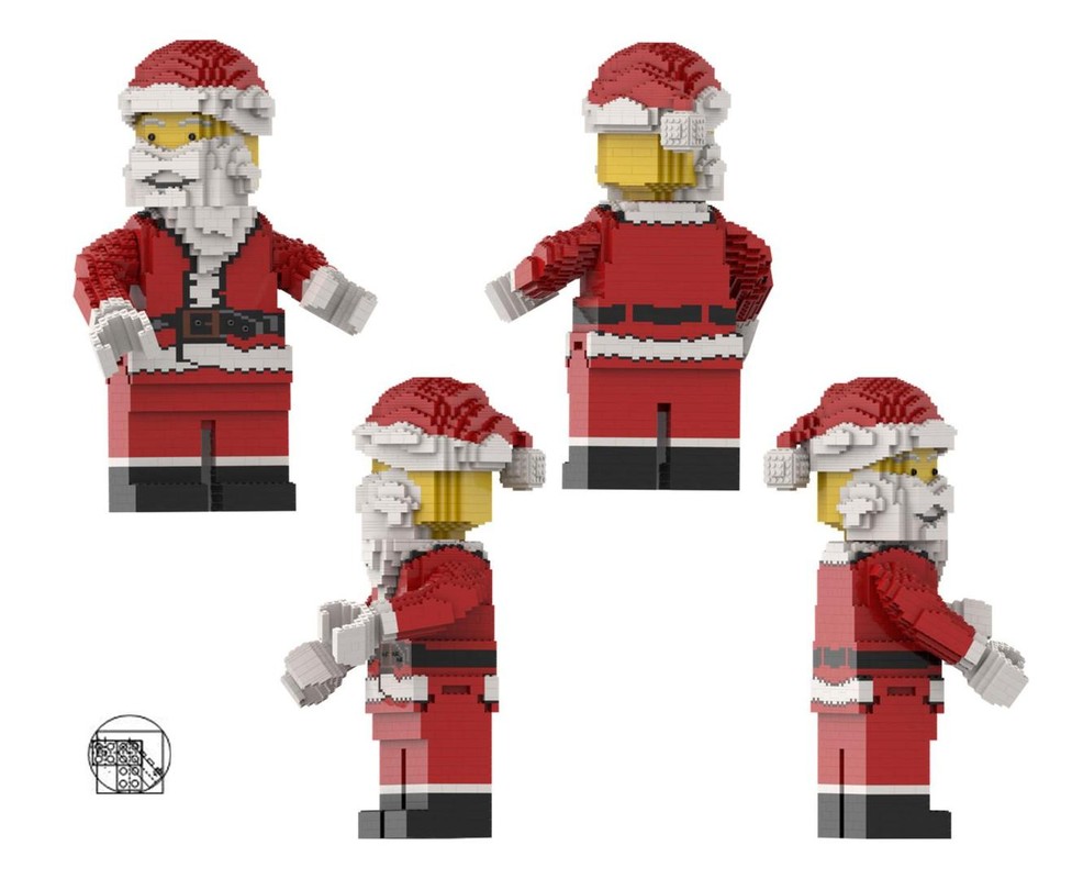 LEGO MOC Maxi figure Santa Claus by Bricksculpture.net | Rebrickable - Build with LEGO