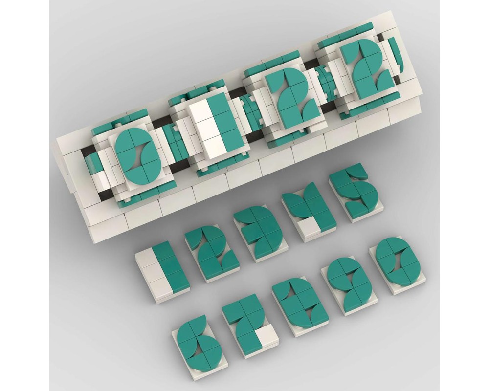 LEGO MOC Calendar 12 Colors with numbers 2x3 by uminuo | Rebrickable ...