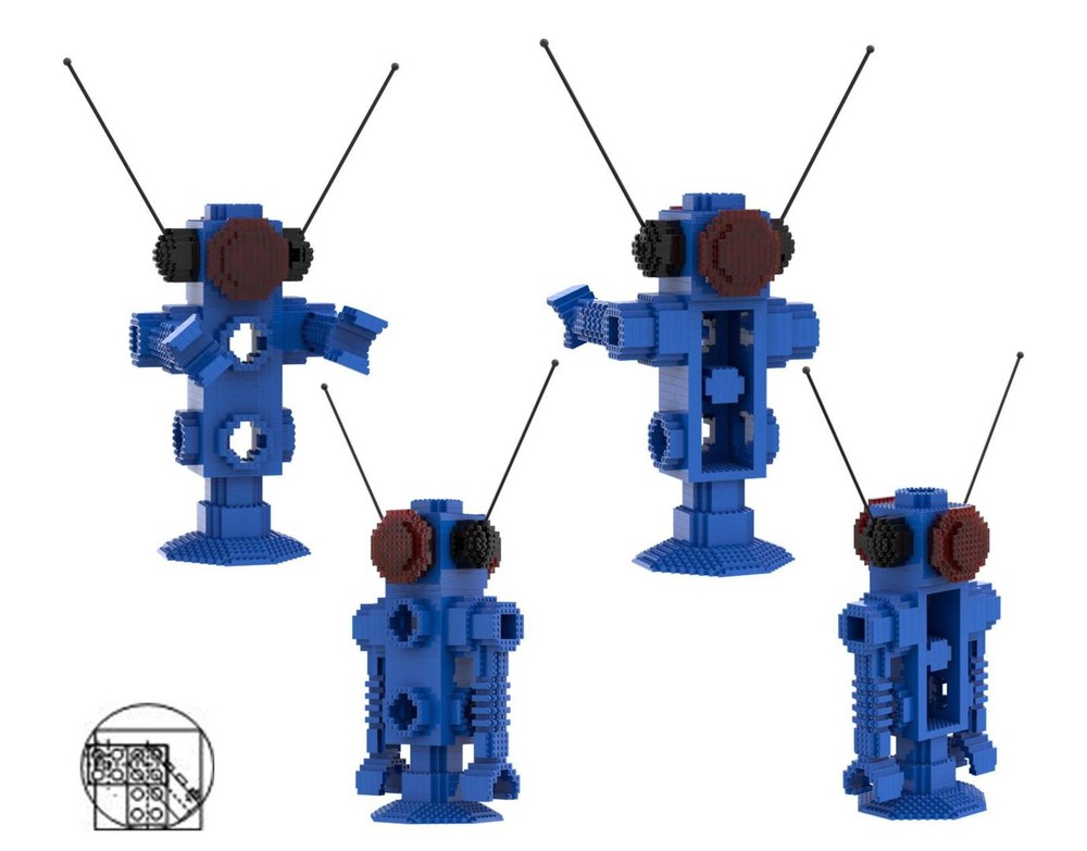 LEGO MOC Maxi Figure Blue Space Droid by Bricksculpture.net ...