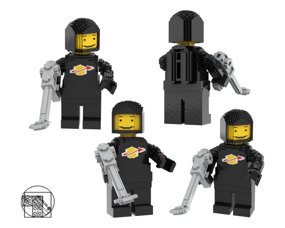LEGO MOC Maxi Figure black space man with metaldetector by ...