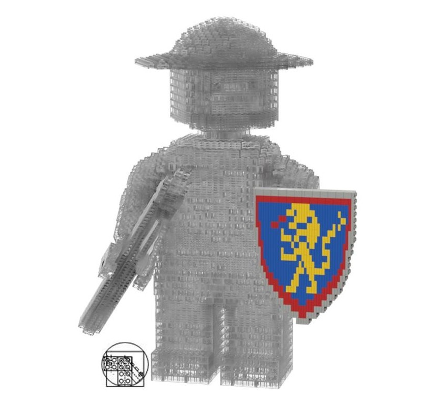 LEGO MOC Maxi Figure Shield blue Lion by Bricksculpture.net ...