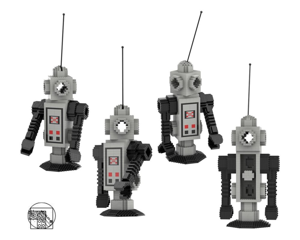 LEGO MOC Maxi Figure Grey Droid by Bricksculpture.net | Rebrickable ...
