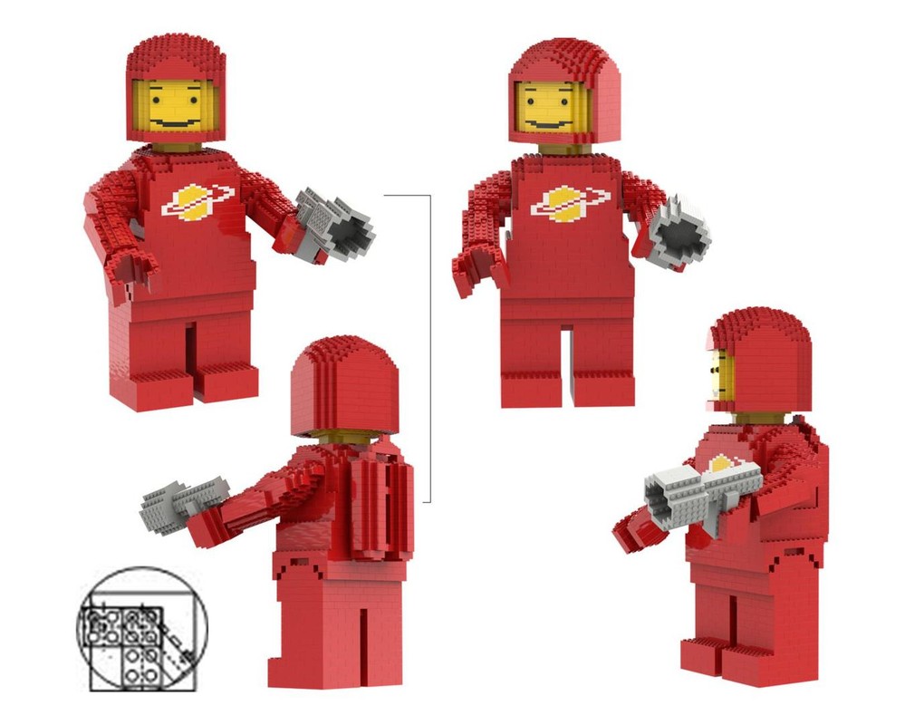 LEGO MOC Maxi Figure red space man with space torch by Bricksculpture ...