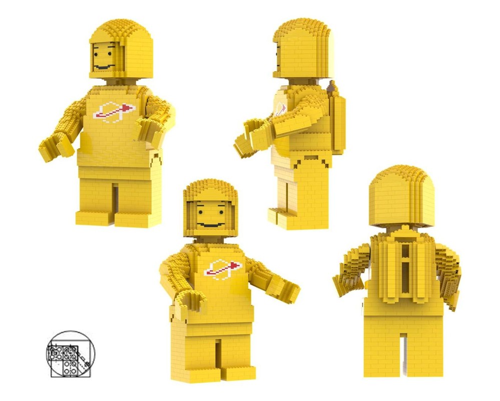 LEGO MOC Maxi Figure Yellow Space Man by Bricksculpture.net ...