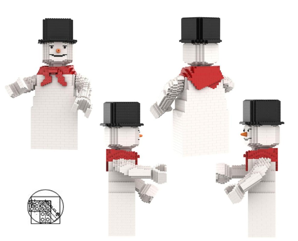 LEGO MOC Maxi Figure Snow man by Bricksculpture.net | Rebrickable ...