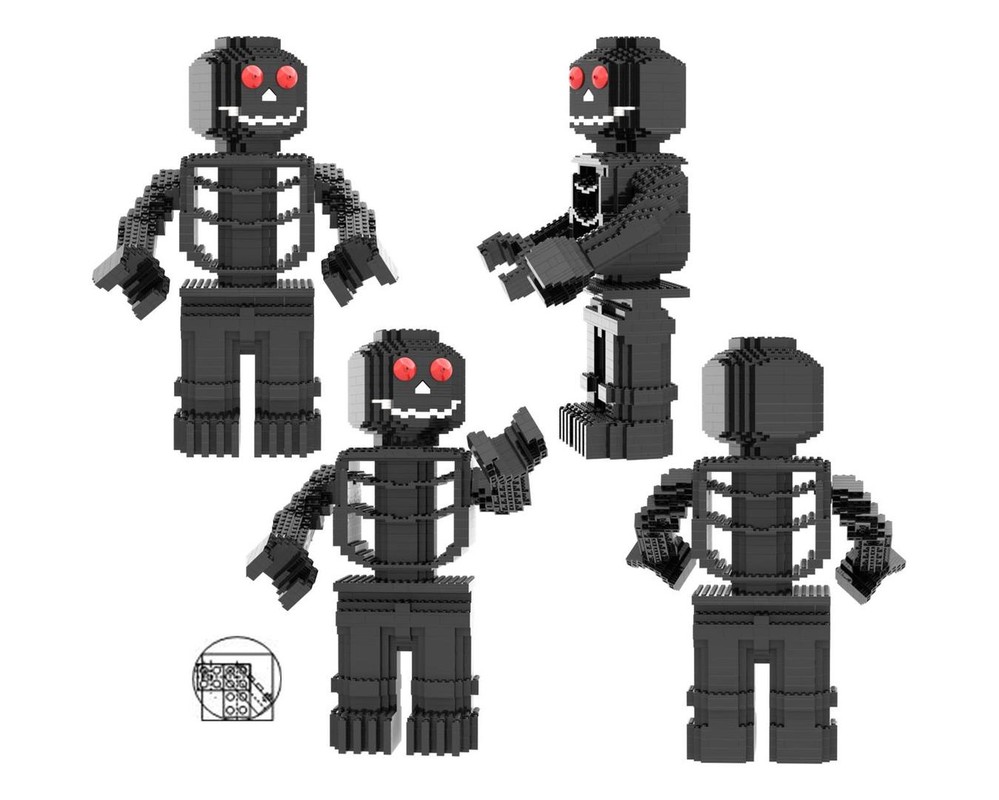 LEGO MOC Maxi Figure Black Skeletron by Bricksculpture.net ...