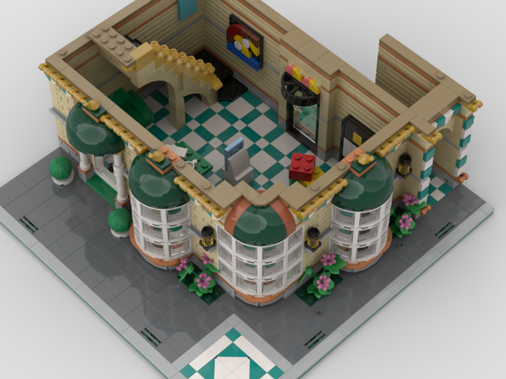 Lego Moc Modular Art University By Dioxity Rebrickable Build With Lego