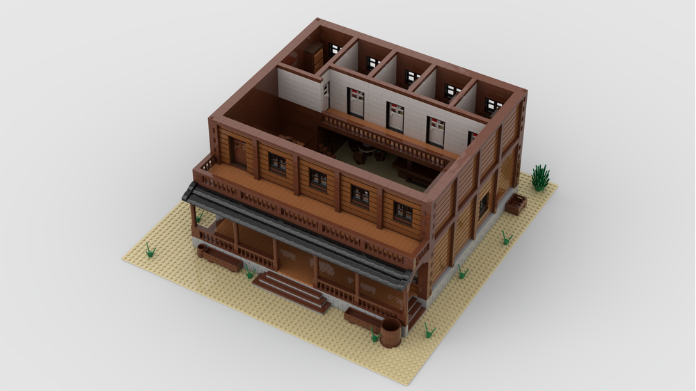 Lego Moc Western Wild West Saloon Moc By Mimi68 Rebrickable