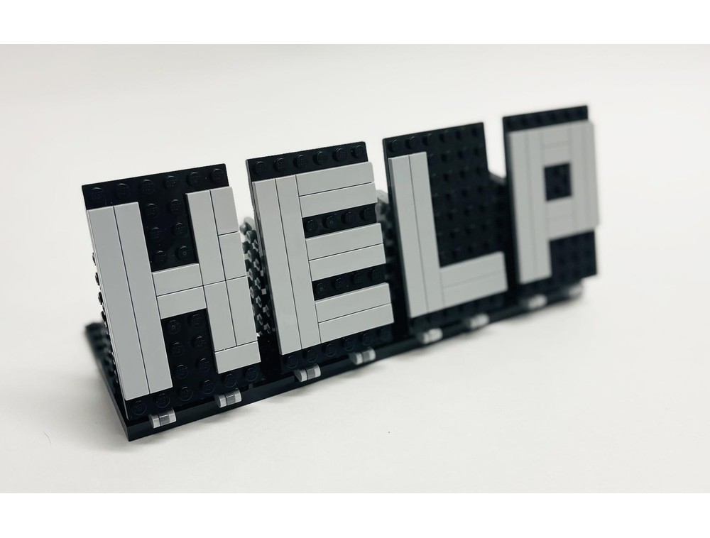 LEGO MOC Fancy LEGO display sign by bbbronks | Rebrickable - Build with ...