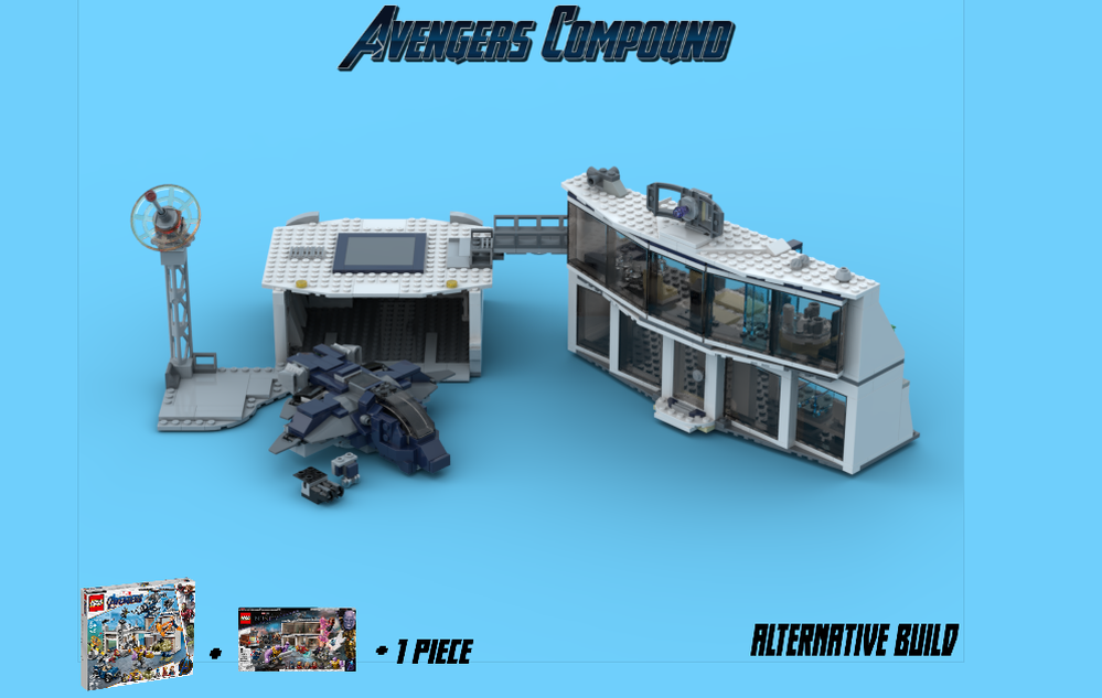 LEGO MOC Avengers Compound and mini Quinjet 76192 and 76131 alternative ...