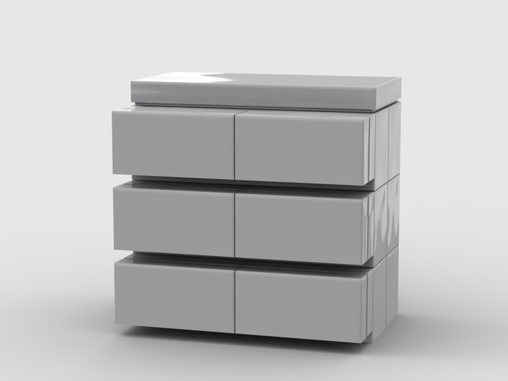 LEGO MOC Smaller Filing Cabinet by thefoxdude | Rebrickable - Build ...