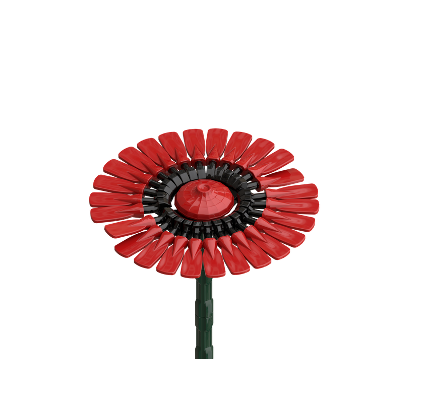 LEGO MOC Red Gerbera flower by BrickDesignerNL | Rebrickable - Build ...