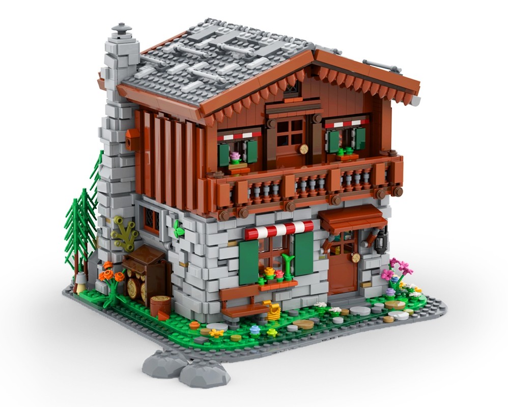 LEGO MOC Alpine Hut | Almhütte by PriBri | Rebrickable - Build with LEGO