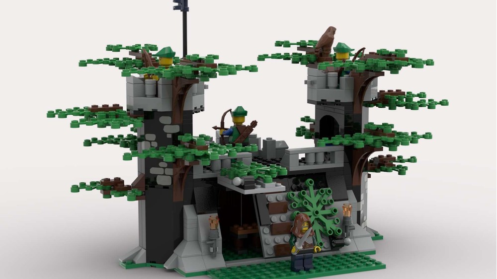 Lego Moc Forestmen Double Fort By Kedvard Rebrickable Build With Lego