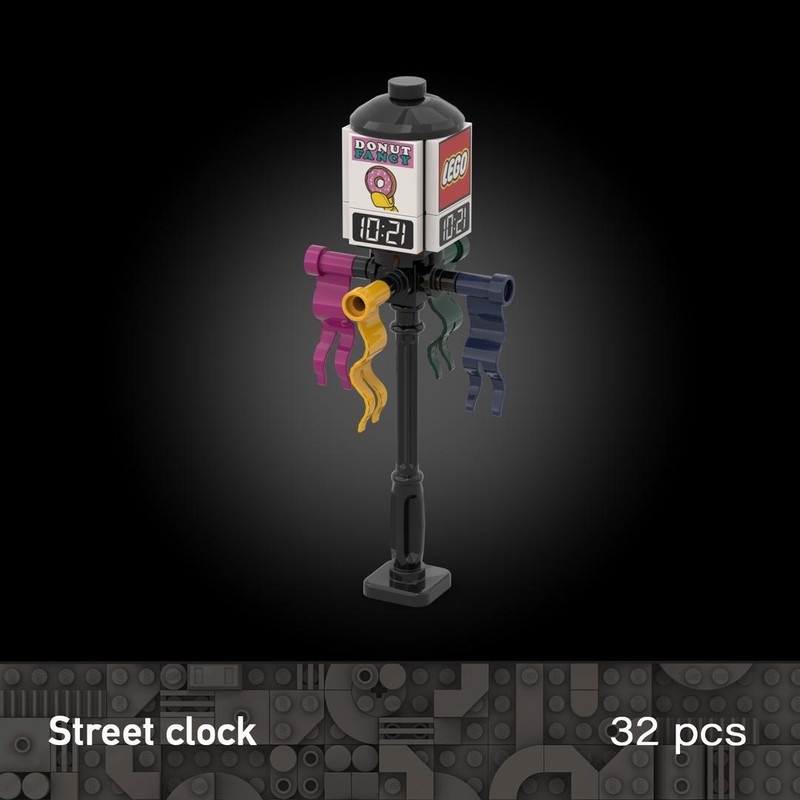 LEGO MOC Street clock by peter.keith | Rebrickable - Build with LEGO