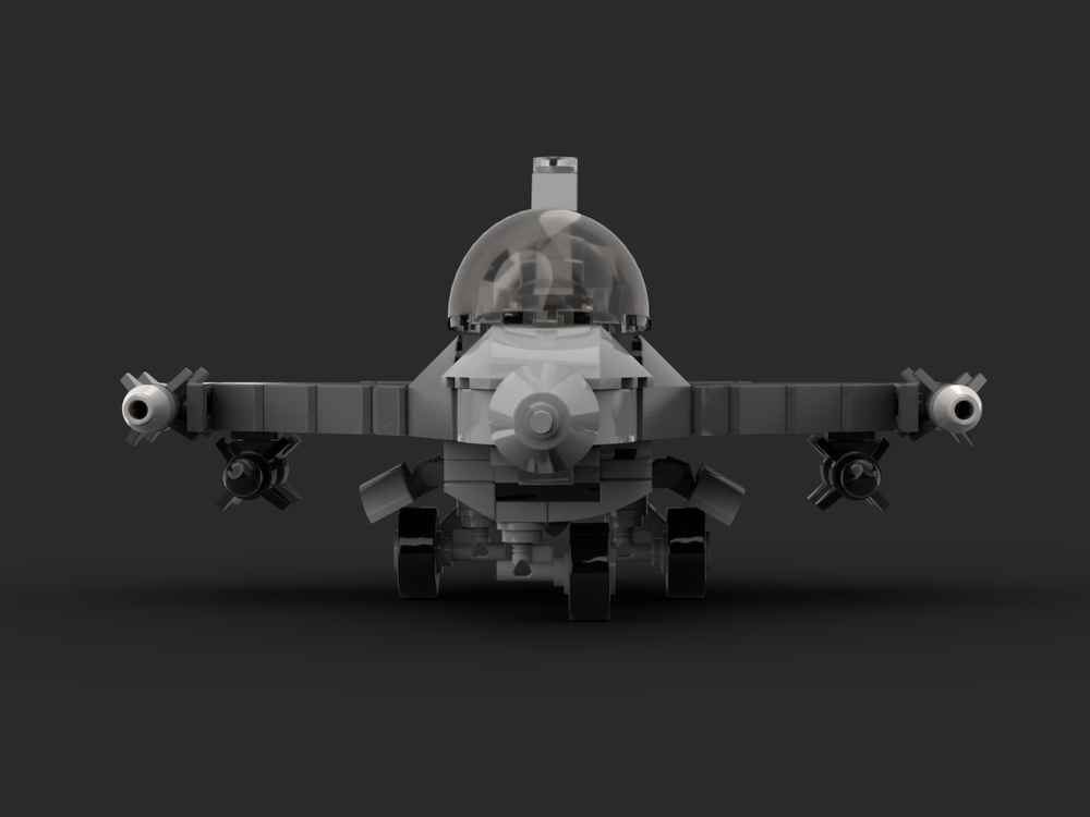 Lego Moc F 16v Chibi Scale Jet By Legomaniajosh Rebrickable Build