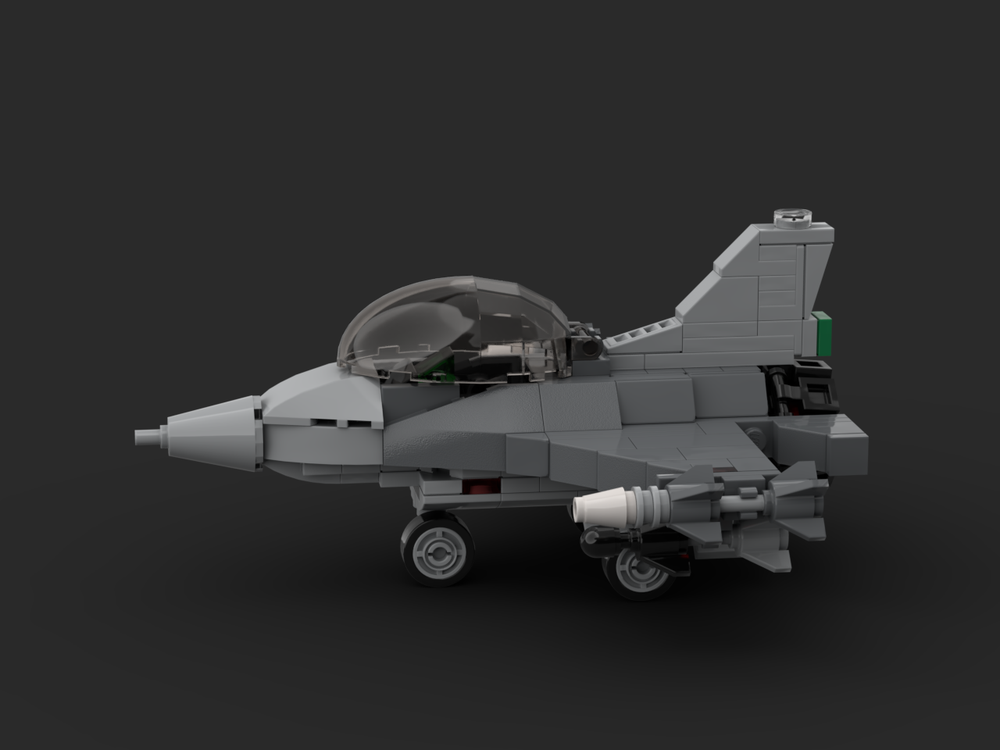 Lego Moc F 16v Chibi Scale Jet By Legomaniajosh Rebrickable Build