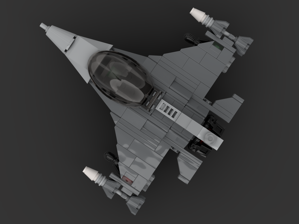 Lego Moc F 16v Chibi Scale Jet By Legomaniajosh Rebrickable Build