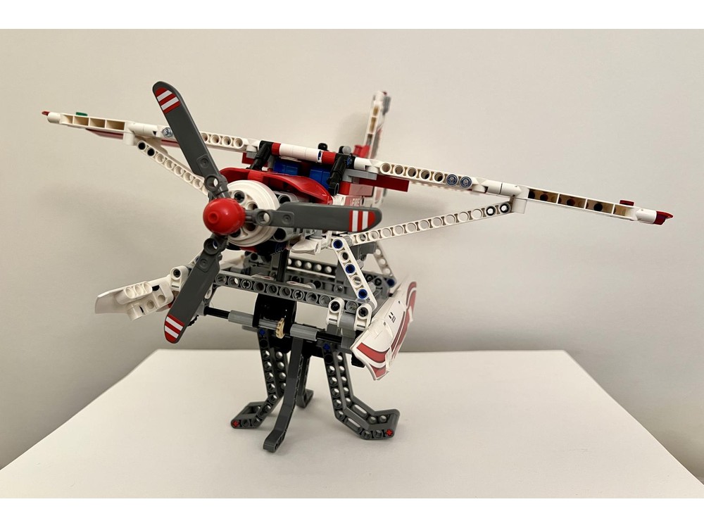 Lego Moc 42040 Fire Plane Stand By Celeri Rebrickable Build With Lego