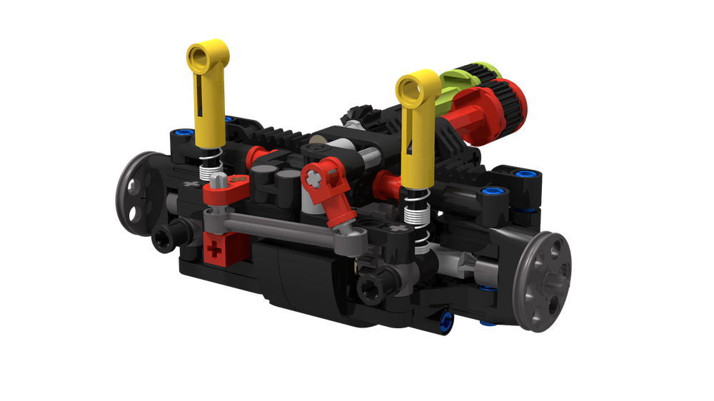LEGO MOC Solid Axle: Drive, Steering and Differential-Lock (19 wide) by ...