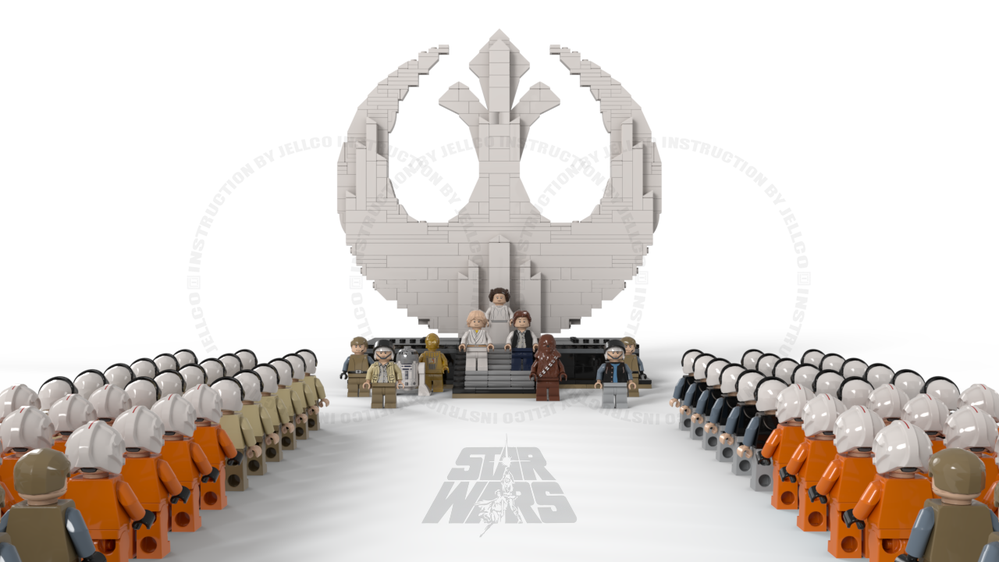 Lego Moc Rebel Alliance Logo And Princess Leia By Jellco Rebrickable