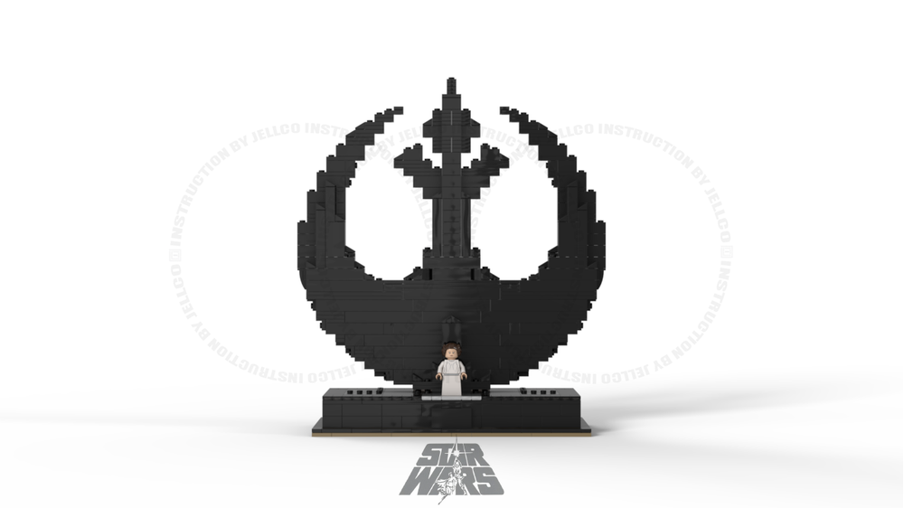 Lego Moc Rebel Alliance Logo And Princess Leia By Jellco Rebrickable
