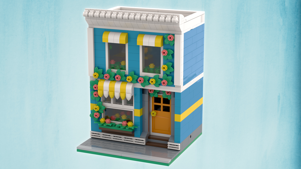 LEGO MOC Flower shop 16x16 by JuliaBuilds | Rebrickable - Build with LEGO