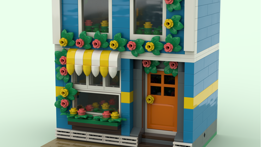 LEGO MOC Flower shop 16x16 by JuliaBuilds | Rebrickable - Build with LEGO
