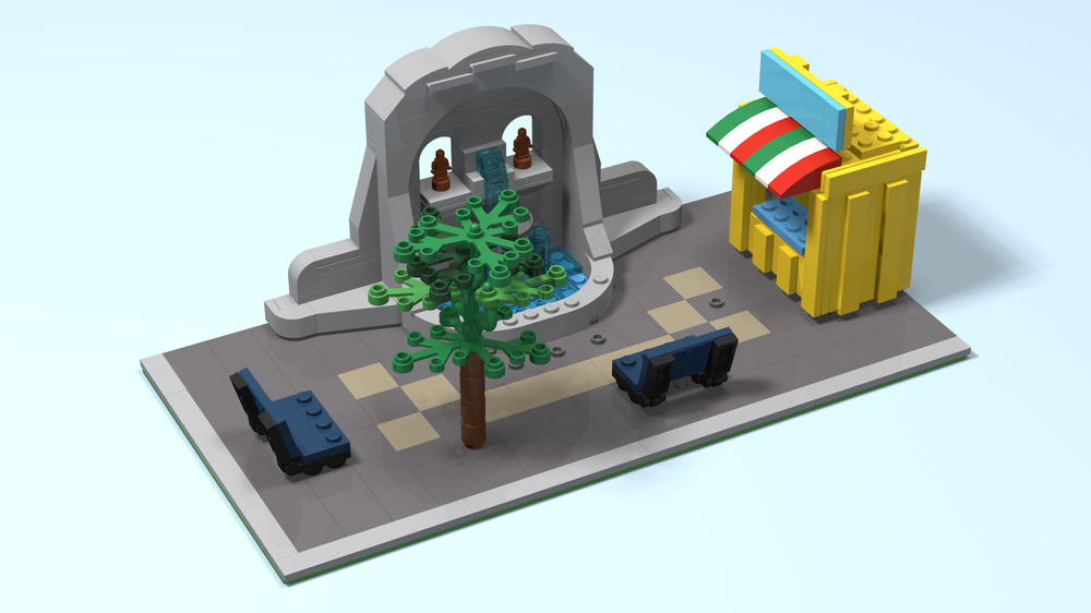 LEGO MOC-13650 Corner fountain by theCroc | Rebrickable - Build with LEGO