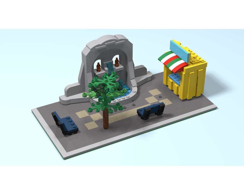 LEGO MOC Corner fountain by theCroc | Rebrickable - Build with LEGO