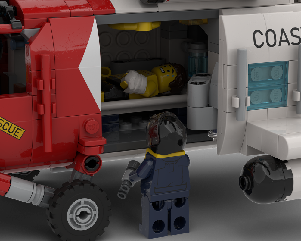 Lego Moc Coast Guard Jayhawk Rescue Helicopter By Model Hangar