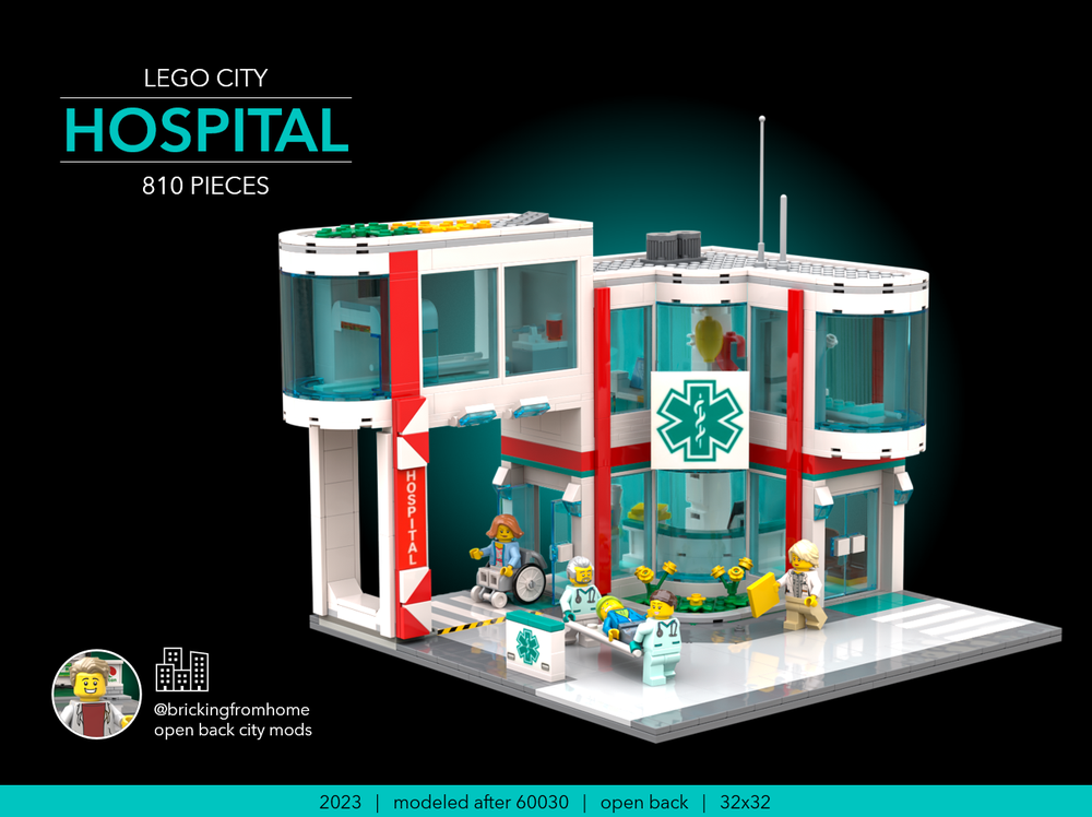 LEGO MOC Lego City Hospital by brickingfromhome | Rebrickable - Build ...