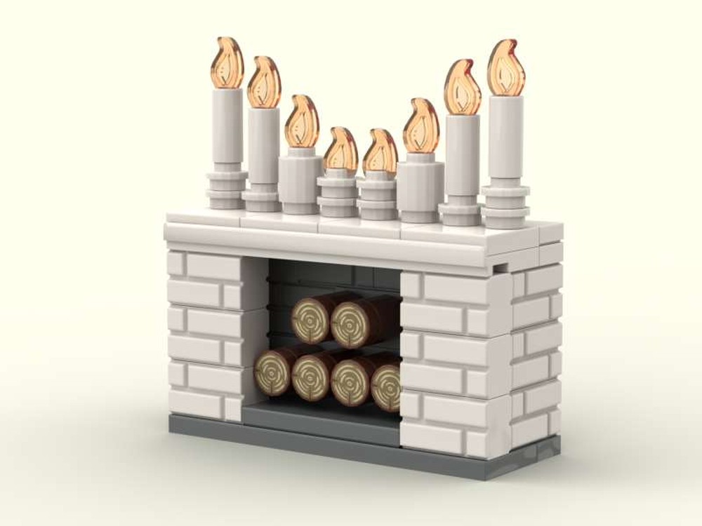 LEGO MOC White Brick Fireplace by Thebrickinpanda | Rebrickable - Build ...