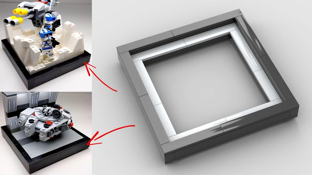 LEGO MOC holder or frame for moc by PezzidiLego | Rebrickable - Build ...