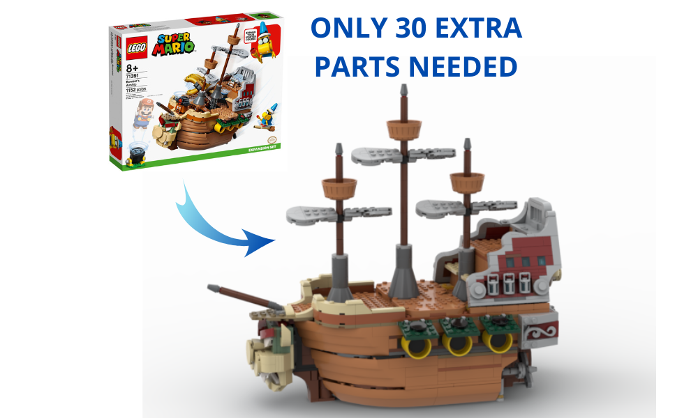 LEGO MOC 71391 Bowser's Airship MOD (3 masts) by Neits89 | Rebrickable ...