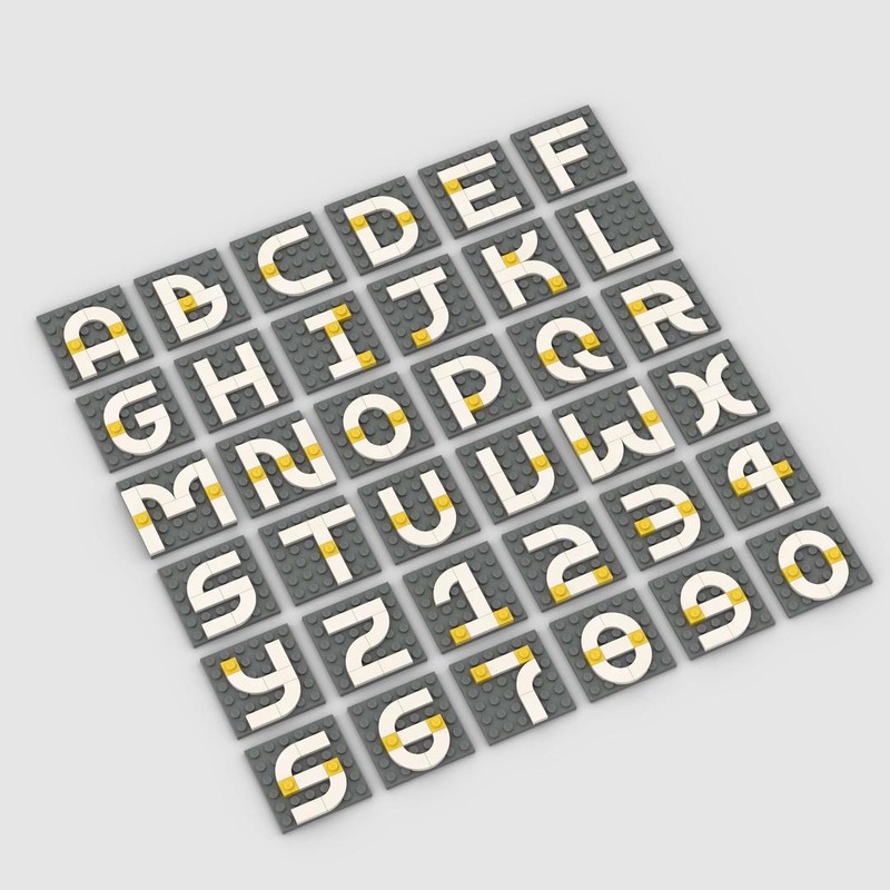 LEGO MOC LETTERS and NUMBERS 4x5 by uminuo | Rebrickable - Build with LEGO