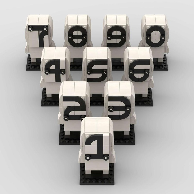 LEGO MOC NUMBER-MEN: BRICKHEADZ with NUMBERS 4x5 For WEREWOLF by uminuo ...