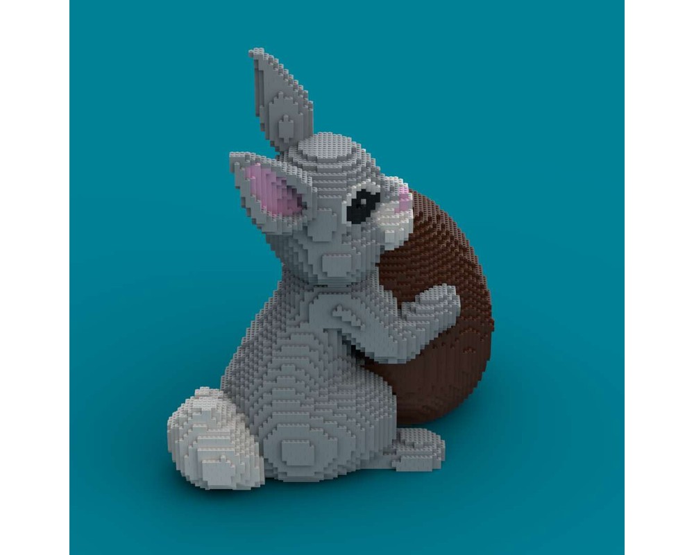 Lego Moc Easter Bunny By Otterbournelego Rebrickable Build With Lego