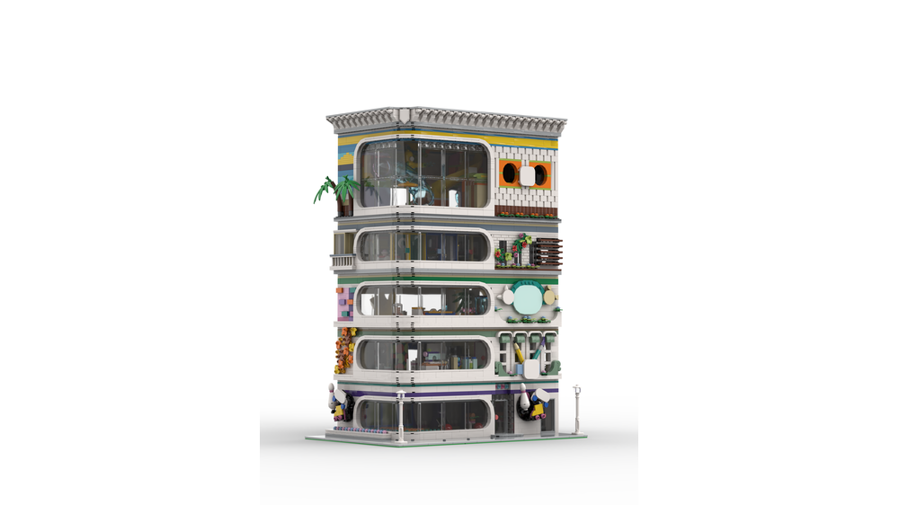 Lego Moc Friendship Tower Dormitory By Noobricks Rebrickable