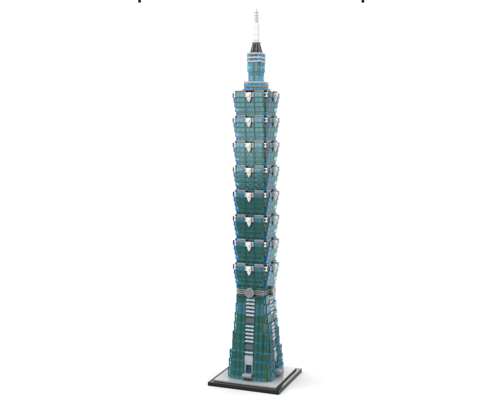 LEGO MOC-136995 Taipei 101 1:800 Scale by SPBrix | Rebrickable - Build ...