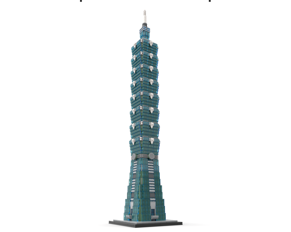 LEGO MOC-136995 Taipei 101 1:800 Scale by SPBrix | Rebrickable - Build ...