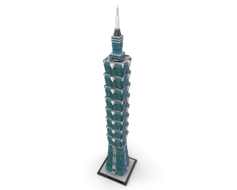 LEGO MOC-136995 Taipei 101 1:800 Scale by SPBrix | Rebrickable - Build ...